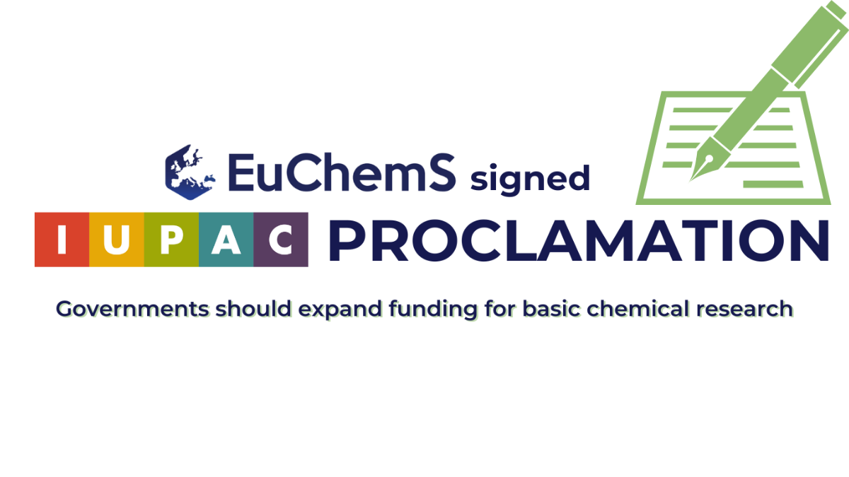 EuChemS invited to sign IUPAC Proclamation on funding for basic chemical research - EuChemS
